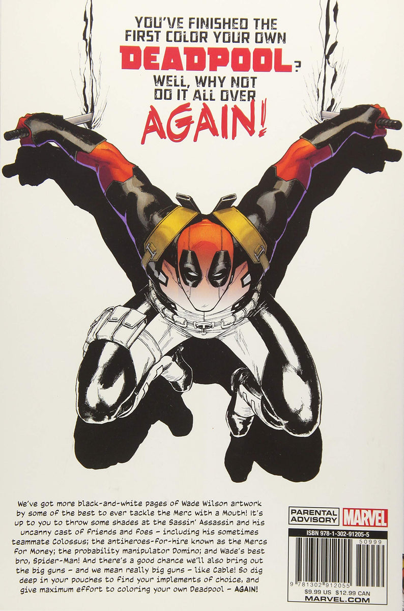 deadpool coloring pages colored