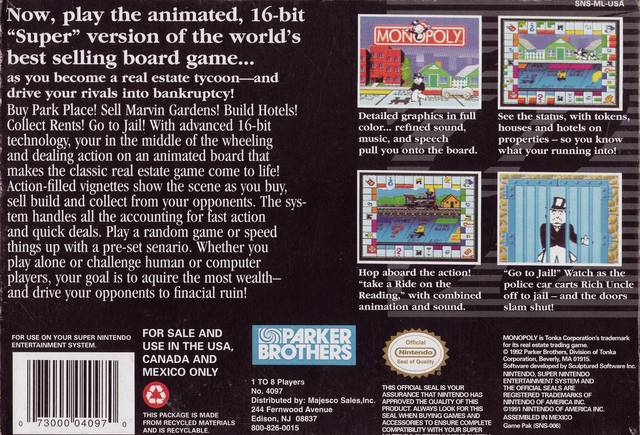 Monopoly (SNES) – The Nerdporium