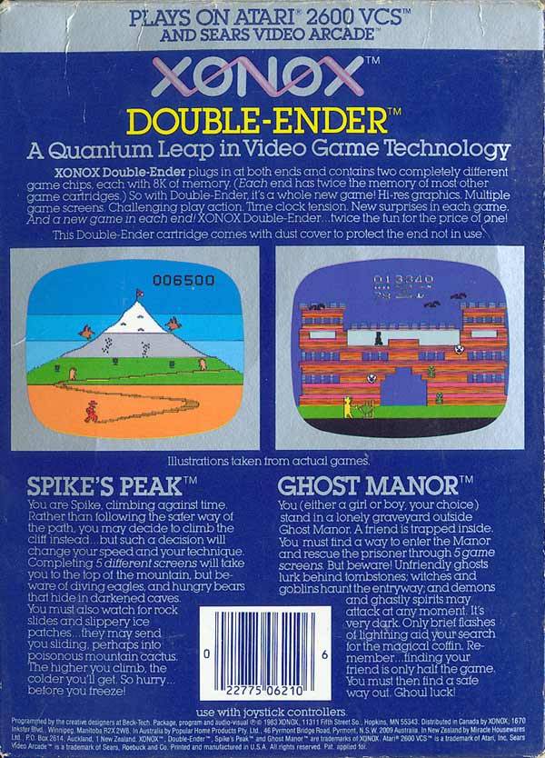 Double Ender: Ghost Manor/Spike's Peak (Atari 2600) – The Nerdporium