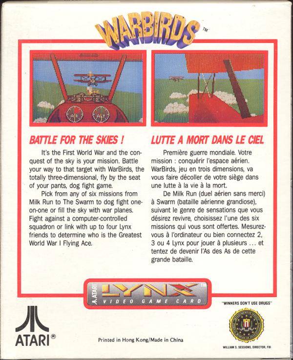 Warbirds (Atari Lynx) – The Nerdporium